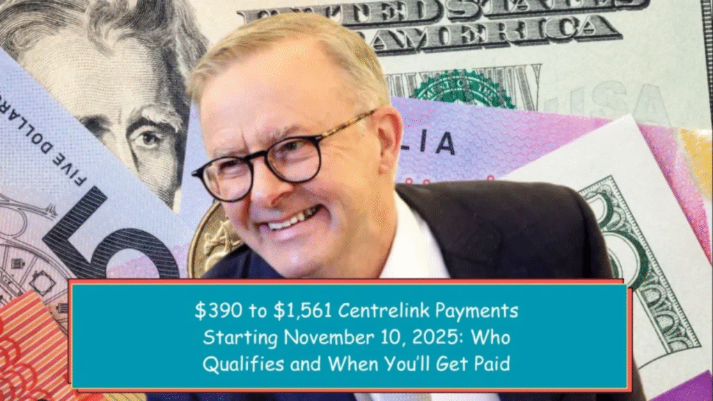 $390 to $1561 Centrelink Payments Starting November 10, 2025: Who ...